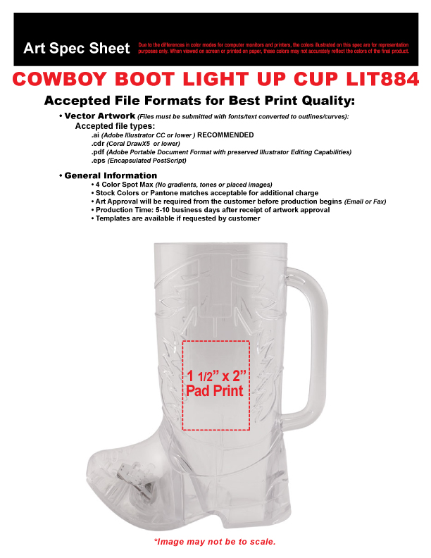 Cowboy Boot Light Up Cup - Bar Supplies / Drinkware